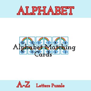 Alphabet Matching Cards, Alphabet Matching Game, Beginning Sounds ...
