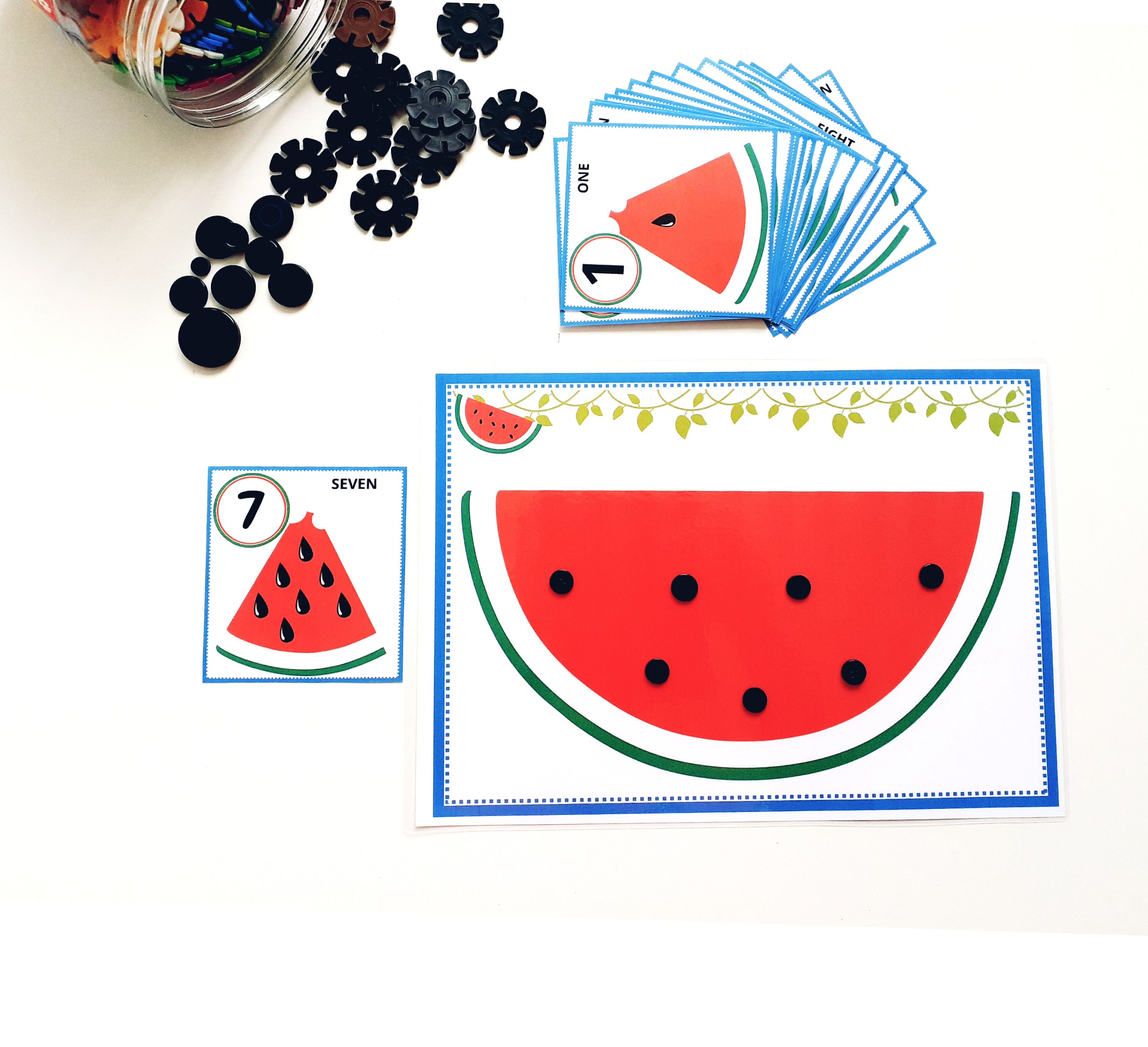 Watermelon Seed Counting Activity for Toddlers and Preschoolers, Learn ...