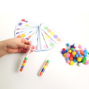 Color Activity With Pompoms, Fine Motor Activities for Toddlers and ...