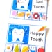 Sad and Happy Tooth, Dental Health Printable Worksheet for Toddlers ...