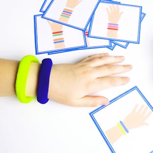 Pattern Activity With Hair Ties, Fine Motor Skills, Homeschool ...