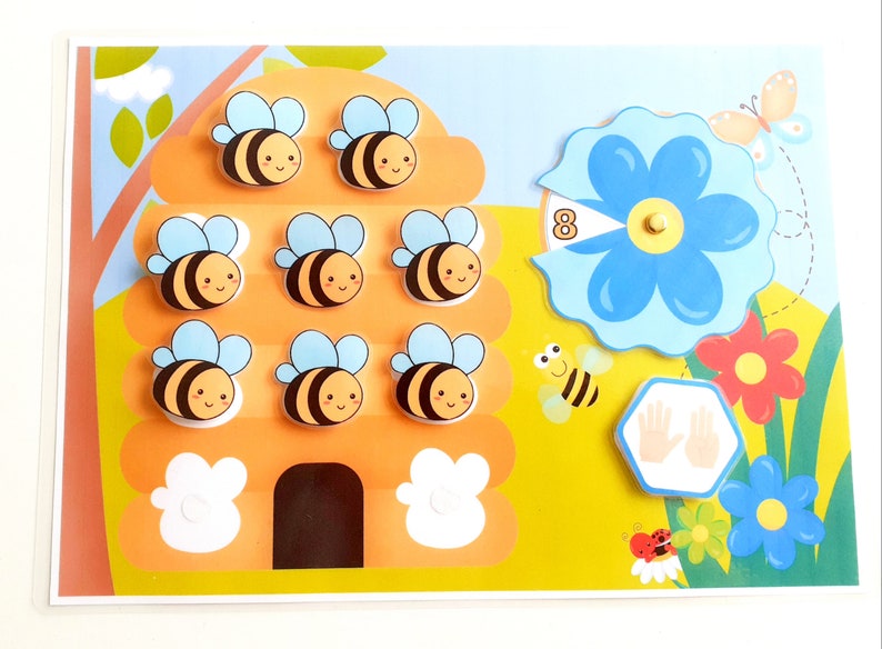 Bee Counting Activity Counting Toys for Toddlers - Etsy