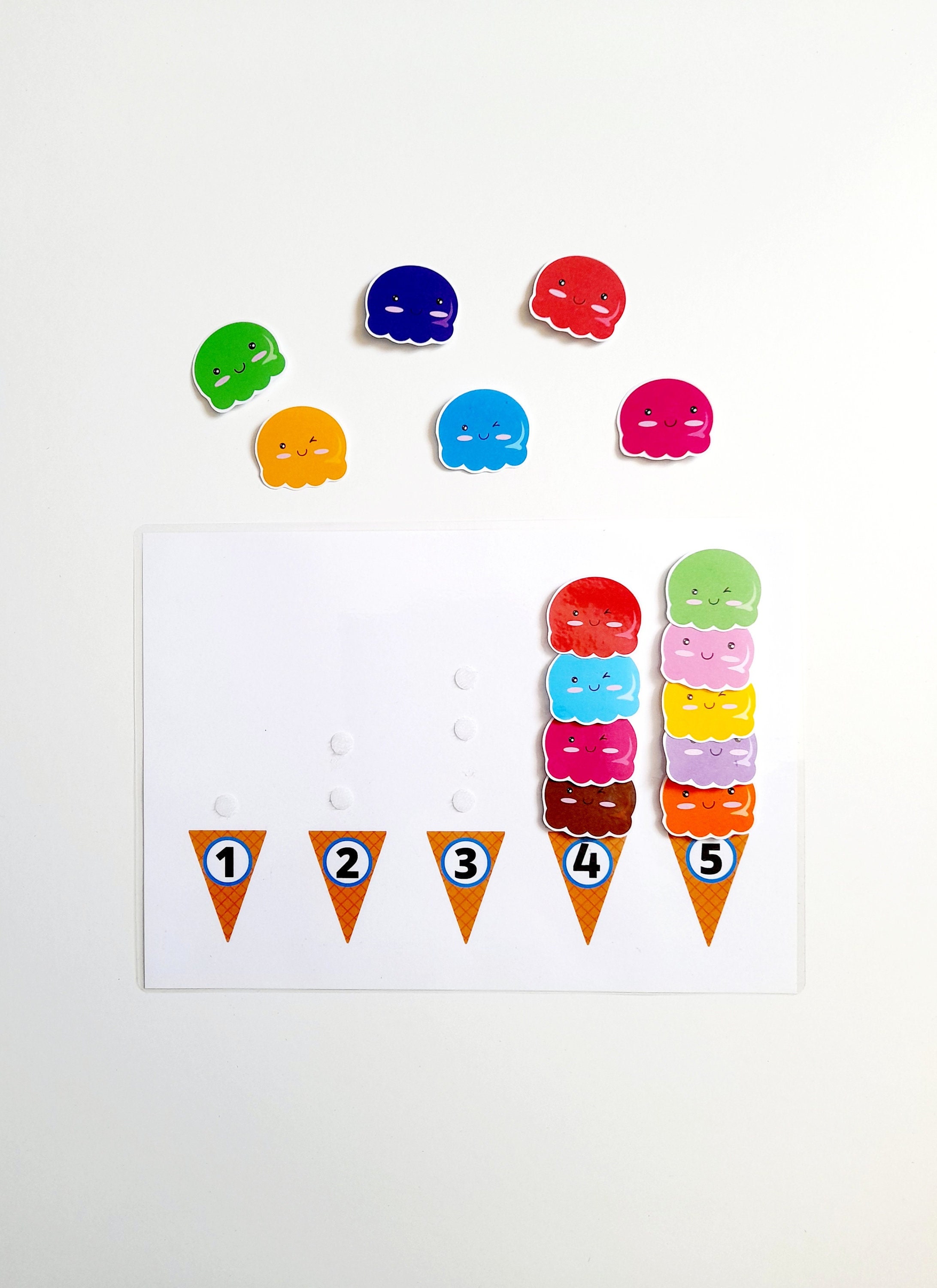 Ice Cream Counting Activity and Busy Book for Toddlers - Etsy