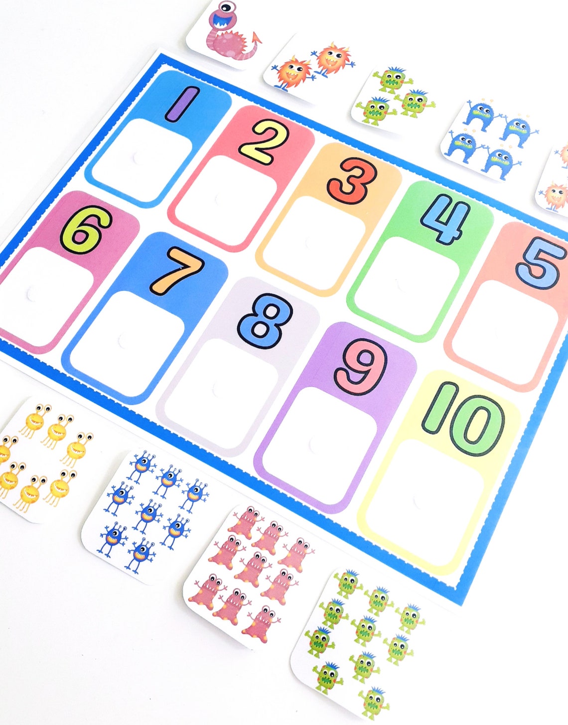 Monster Counting Activity Numbers 1 to 10 Count Preschool - Etsy