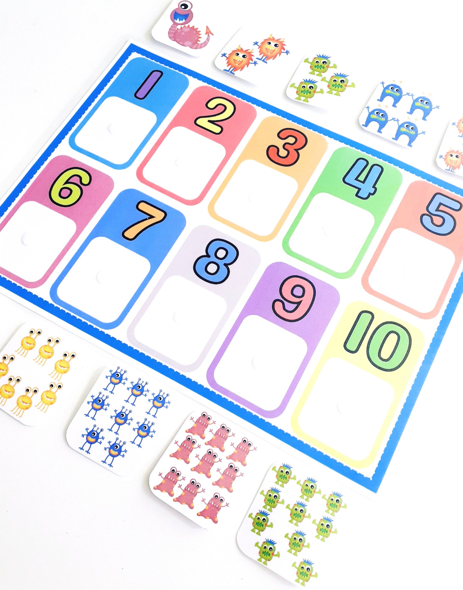 Monster Counting Activity Numbers 1 to 10 Count Preschool - Etsy