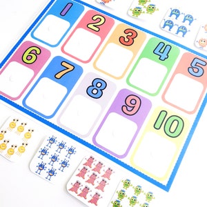 Monster Counting Activity, Numbers 1 to 10 Count, Preschool Counting ...