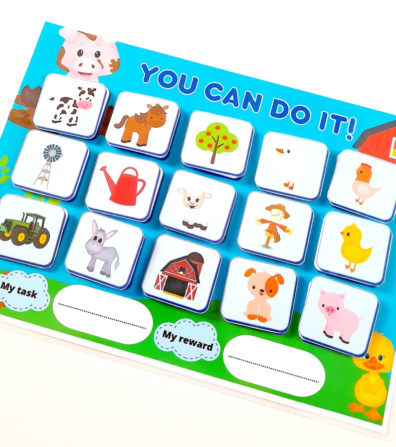 Farm Reward Chart Printable Behaviour Chart Responsibility - Etsy
