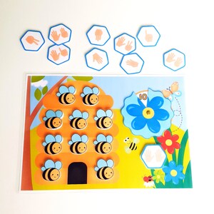 Bee Counting Activity, Counting Toys for Toddlers - Etsy