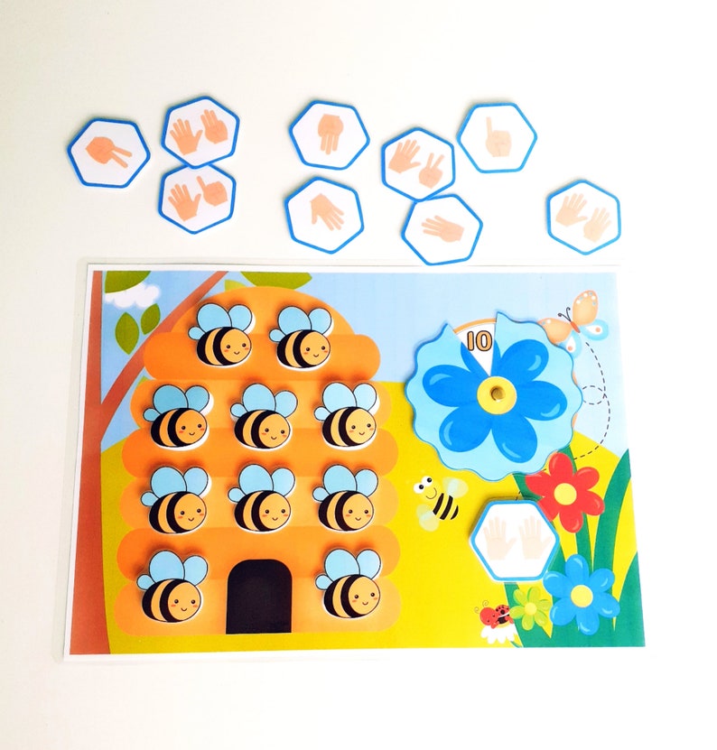 Bee Counting Activity Counting Toys for Toddlers - Etsy