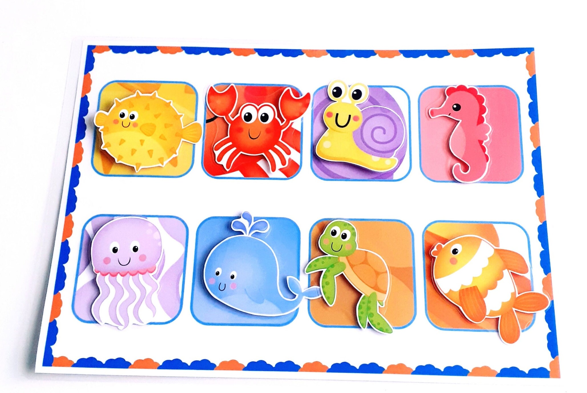 Sea Animal Matching Game Printable Activity for Toddlers and ...