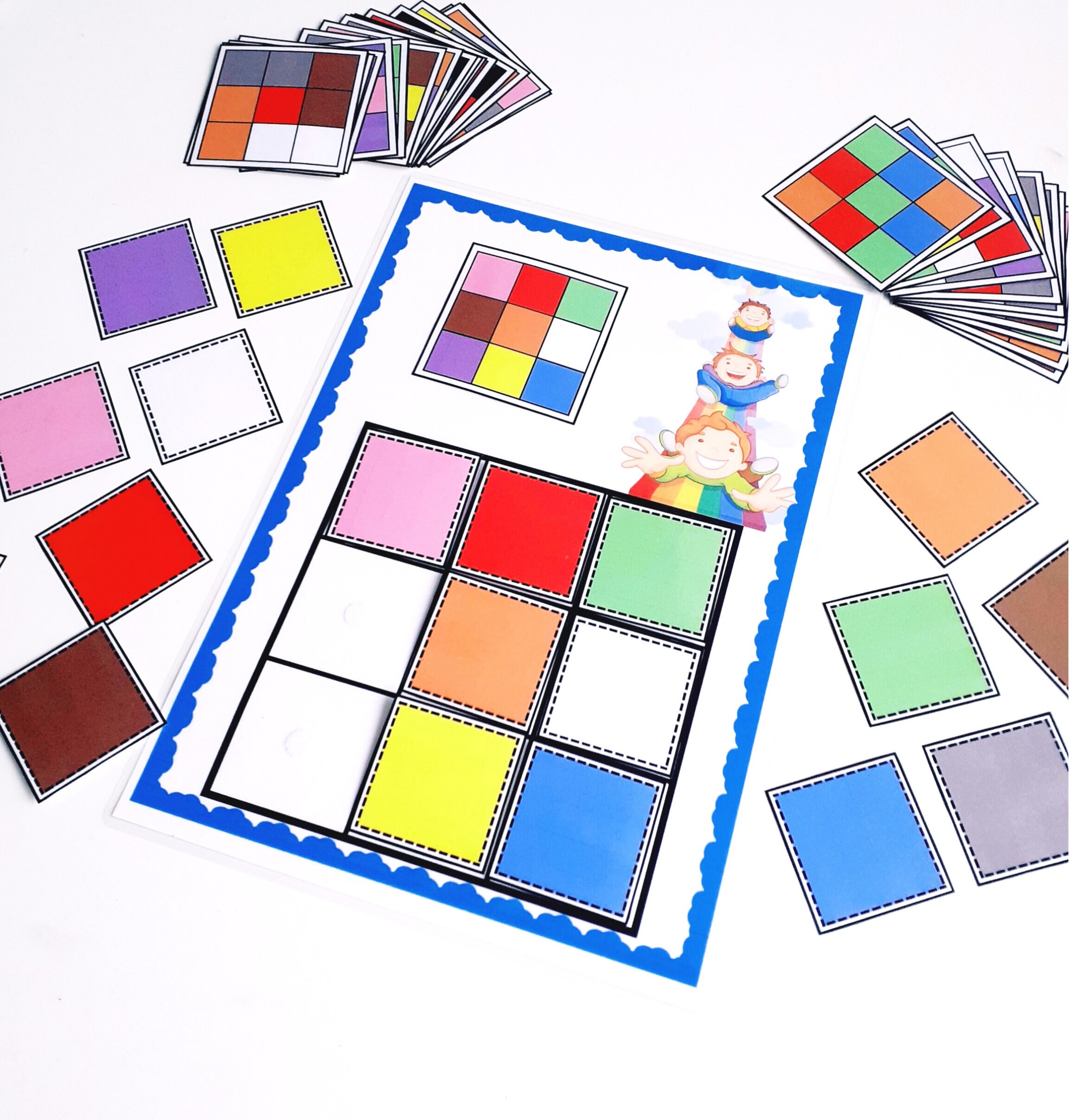 Color Pattern Activity, Fine Motor Skills, Color Matching Game ...