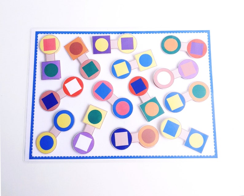 Shape Matching Activity Shape Matching Game Fine Motor - Etsy
