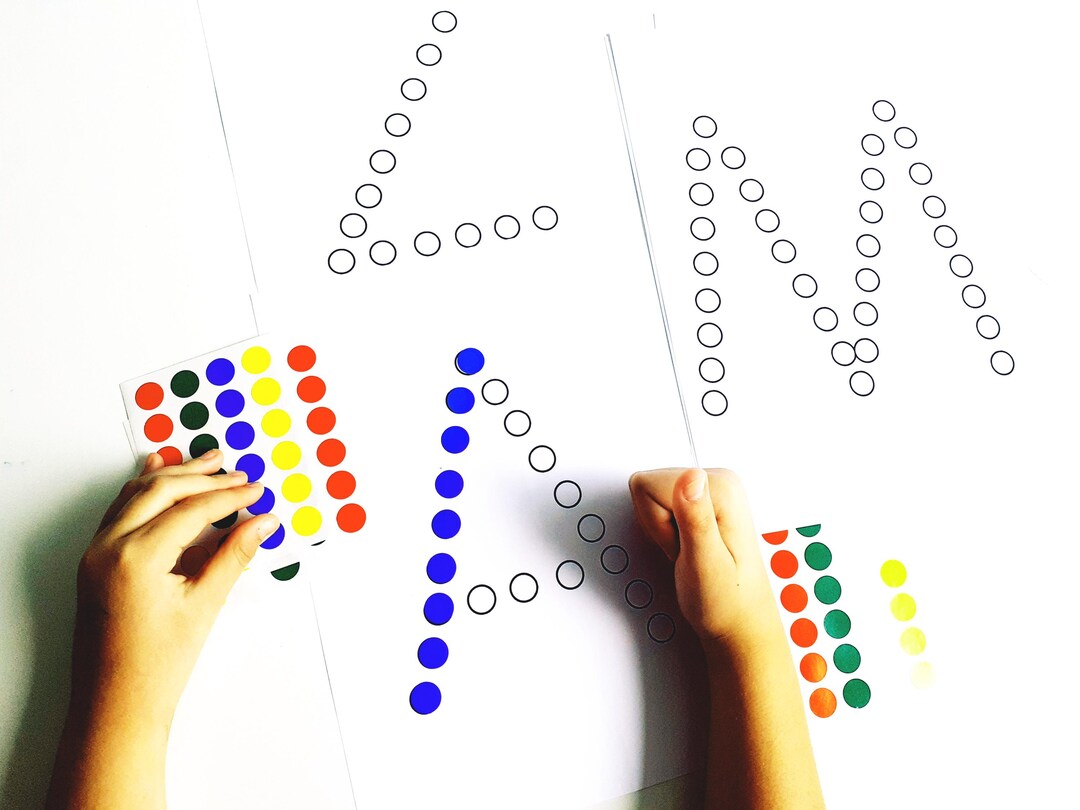 Alphabet Dot Sticker Activity and Fine Motor Skills - Etsy