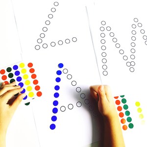 Alphabet Dot Sticker Activity and Fine Motor Skills - Etsy