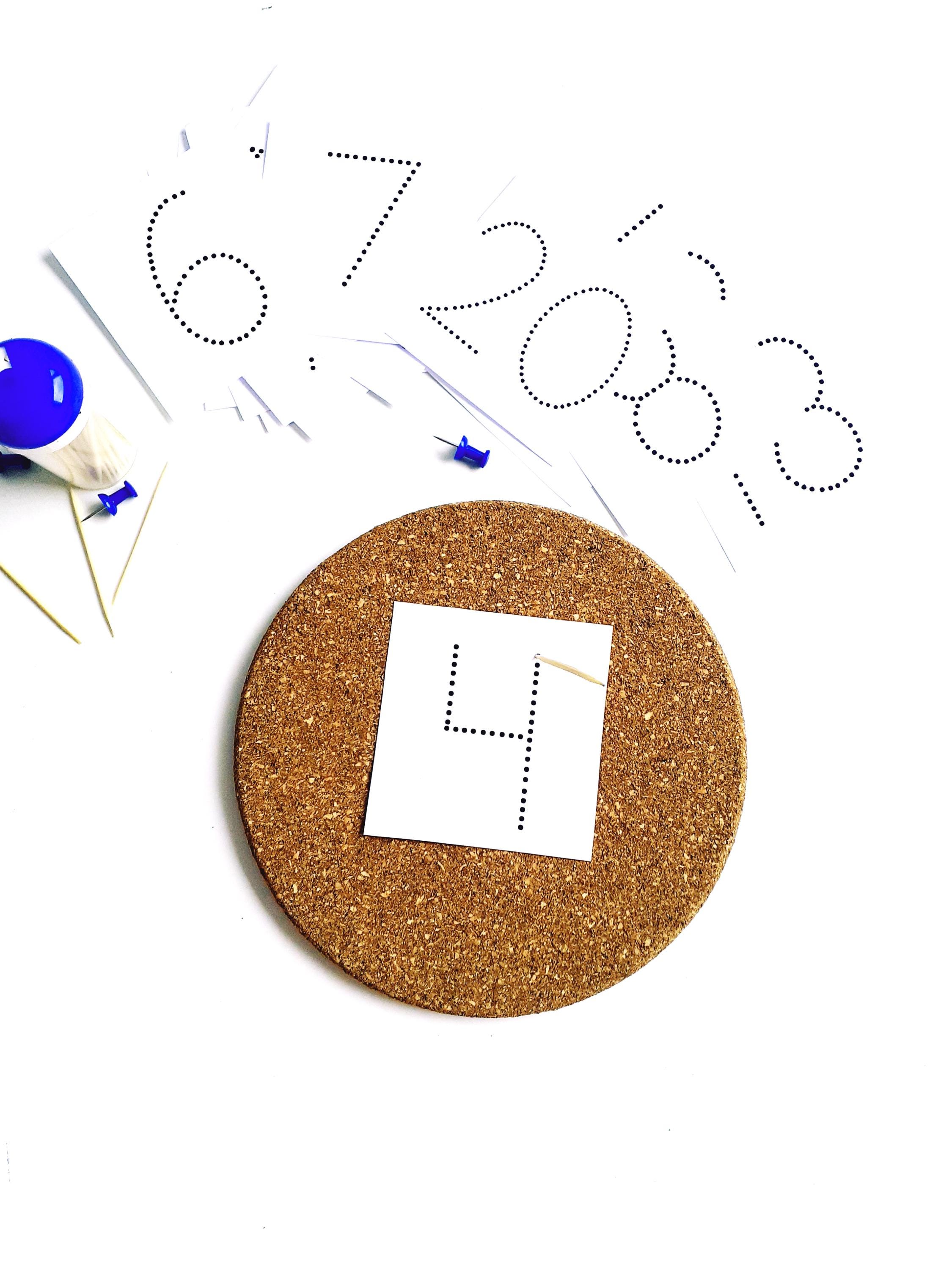 Numbers Pin Poking Activity, Printable Learning Numbers, 0-20 Numbers ...