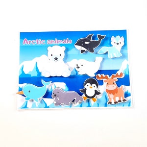 Animal Matching Game, Arctic Animal Matching , Memory Game, Printable ...