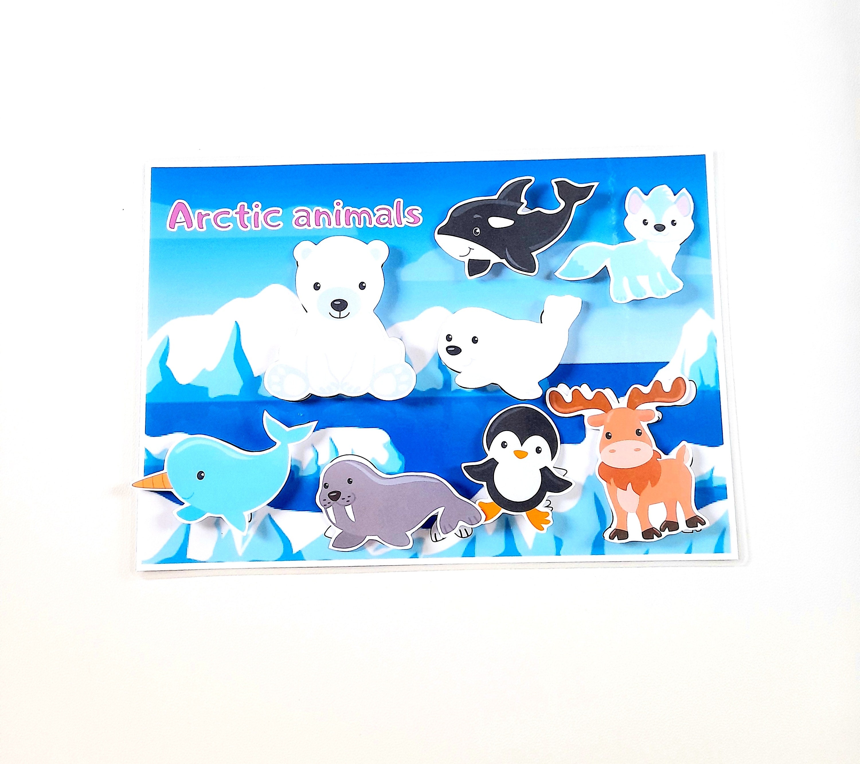 Animal Matching Game, Arctic Animal Matching , Memory Game, Printable ...