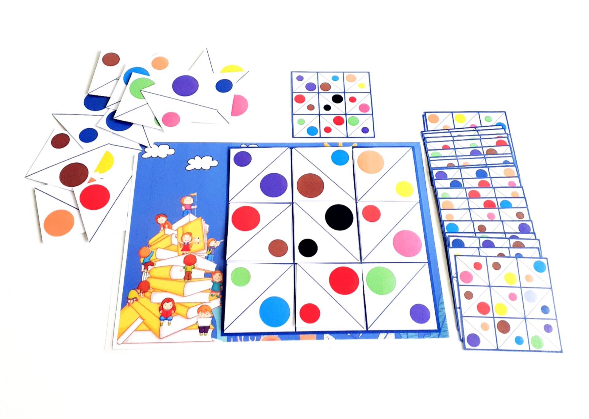 Color Pattern Activity, Pattern Strips, Color Matching Game, Preschool ...