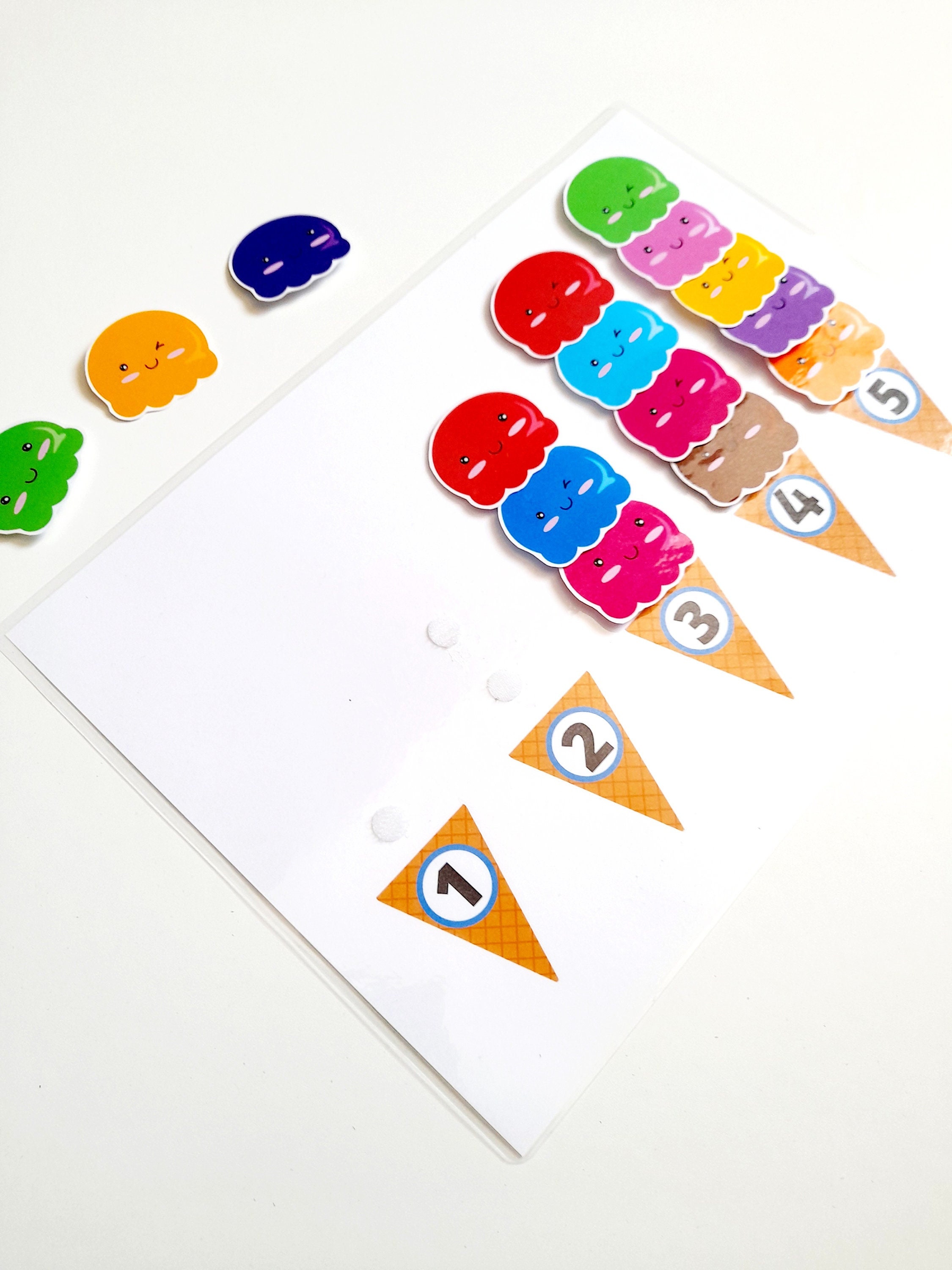 Ice Cream Counting Activity and Busy Book for Toddlers - Etsy
