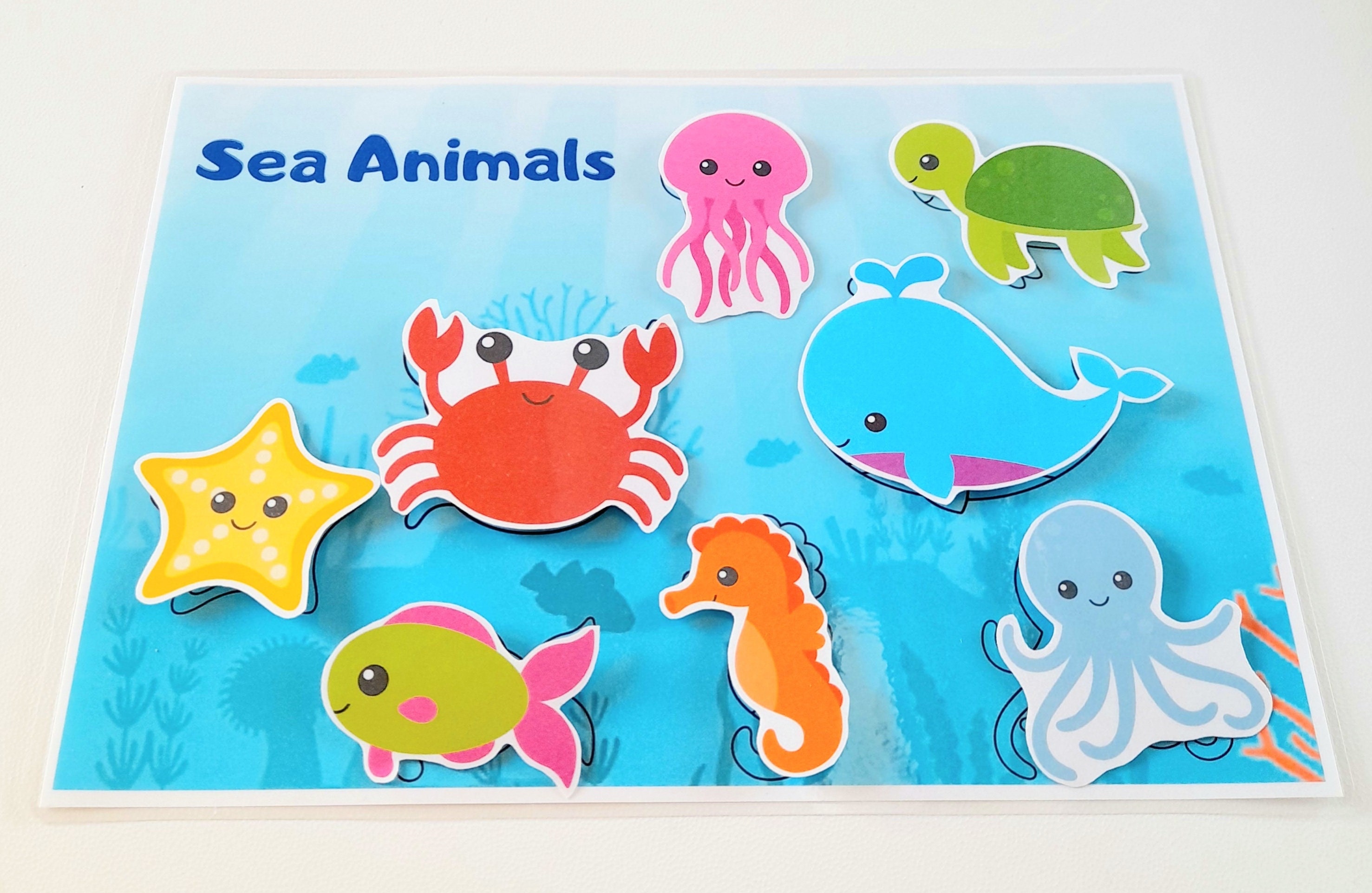 Animal Matching Game Sea Animal Matching Memory Game - Etsy