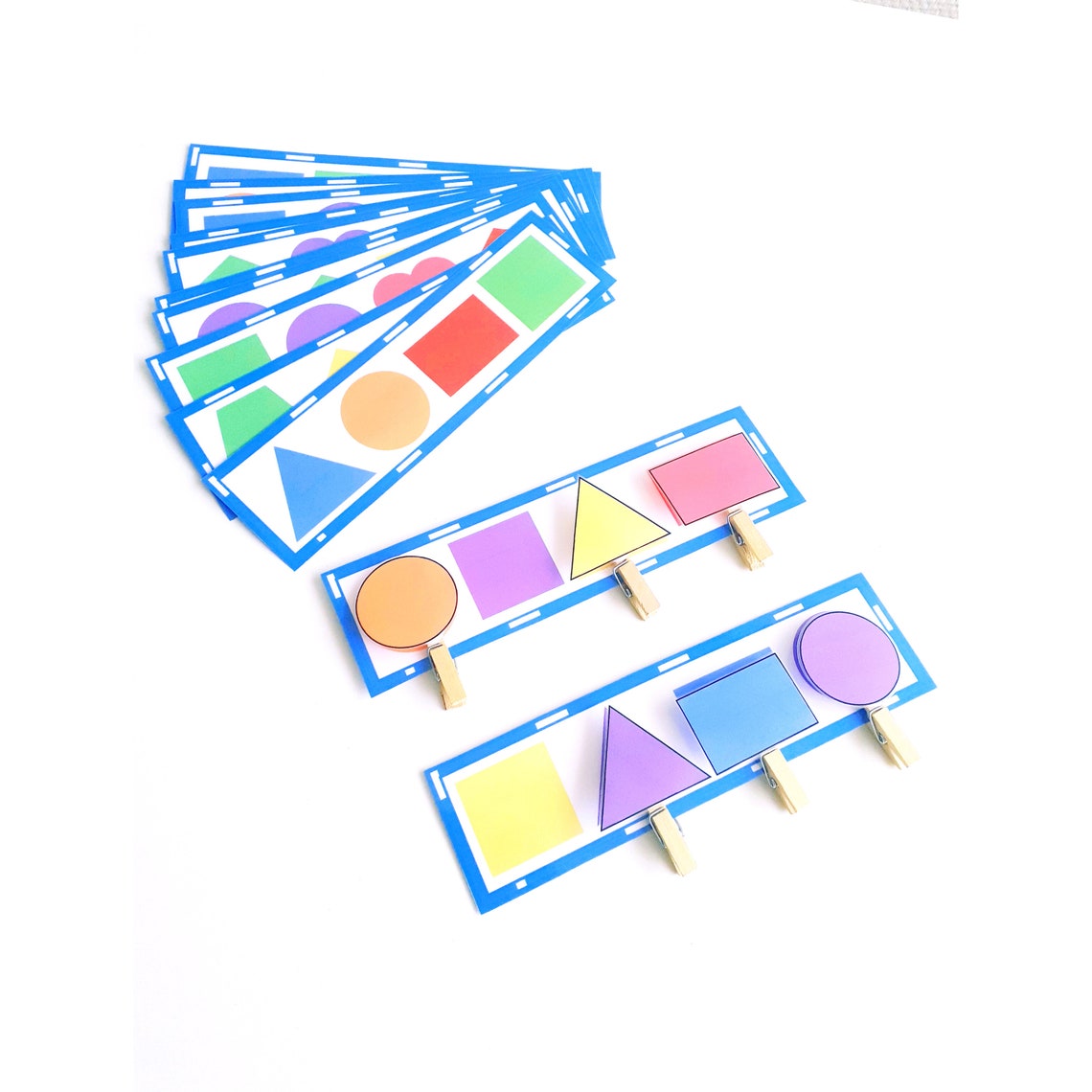 Shape Matching Game, Learning Shapes, Fine Motor Skills - Etsy
