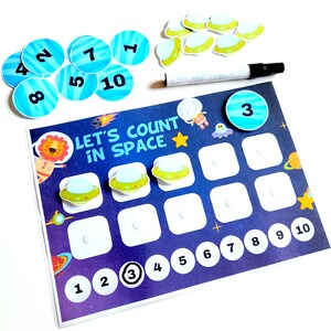 Space Counting Activity Numbers 1 to 10 Count for Kids - Etsy