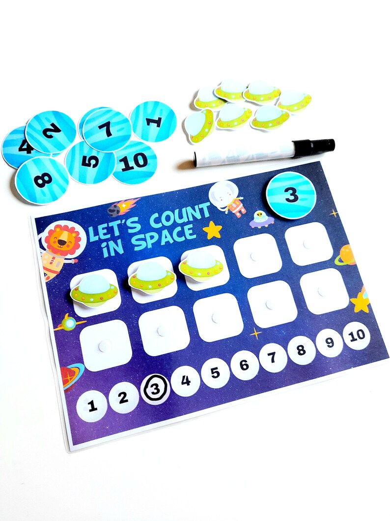 Space Counting Activity Numbers 1 to 10 Count for Kids - Etsy
