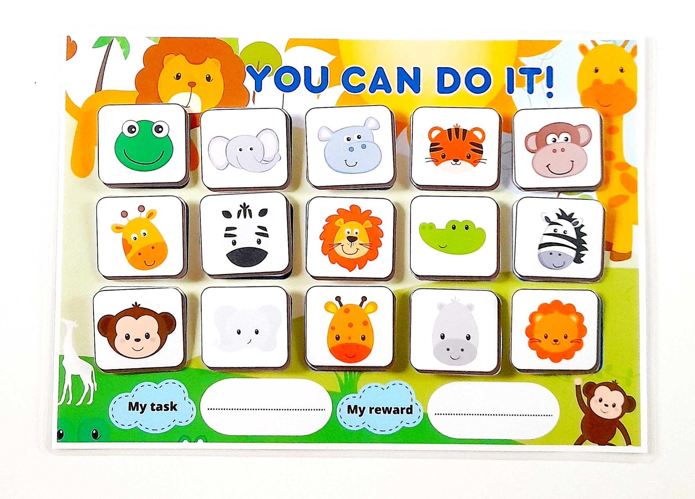 Safari Reward Chart Printable Behavior Chart Responsibility - Etsy