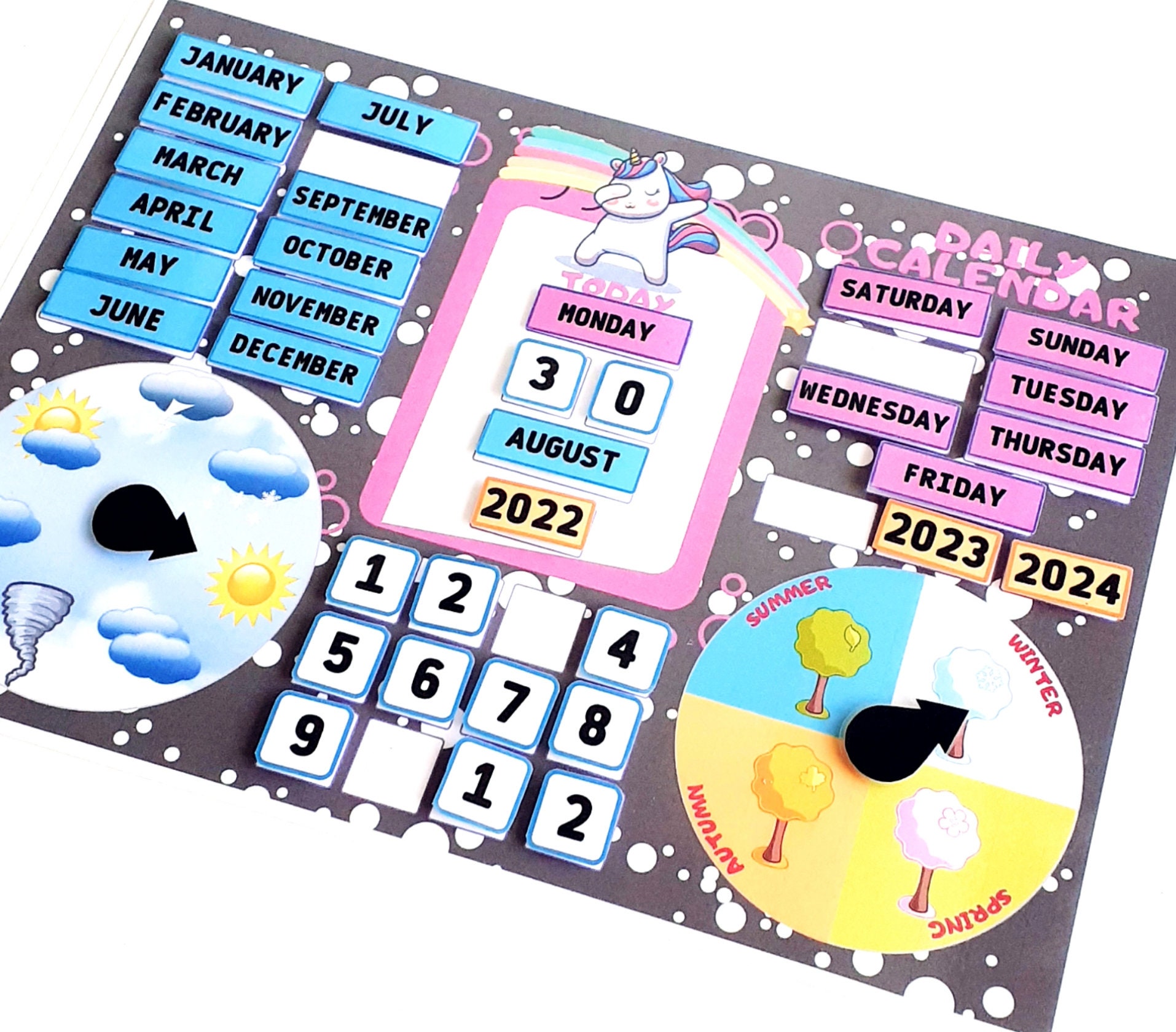 Daily Calendar, Printable Perpetual Calendar, Printable Calendar ...