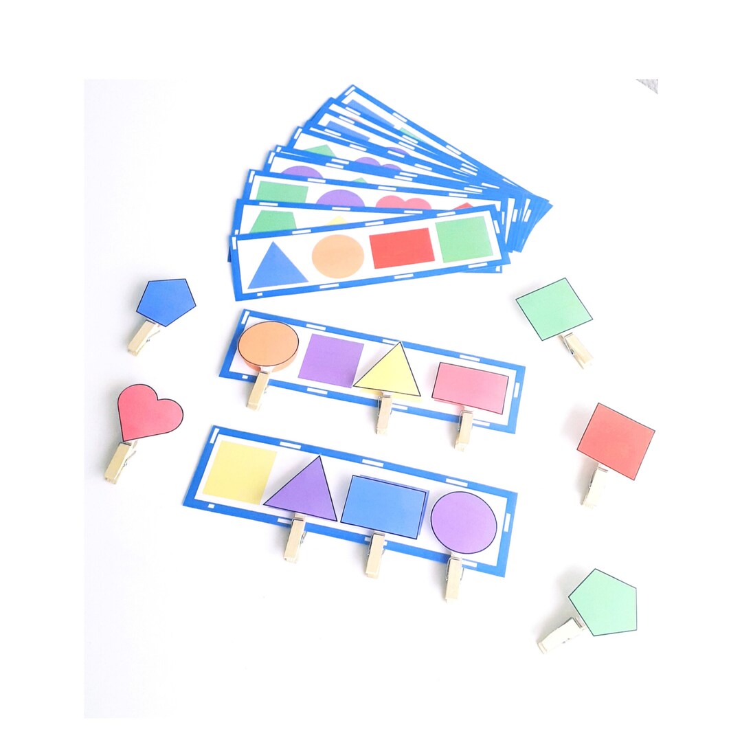 Shape Matching Game, Learning Shapes, Fine Motor Skills - Etsy