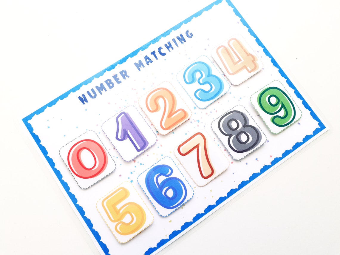 Learn Numbers 1 to 10, Number Matching Game - Etsy
