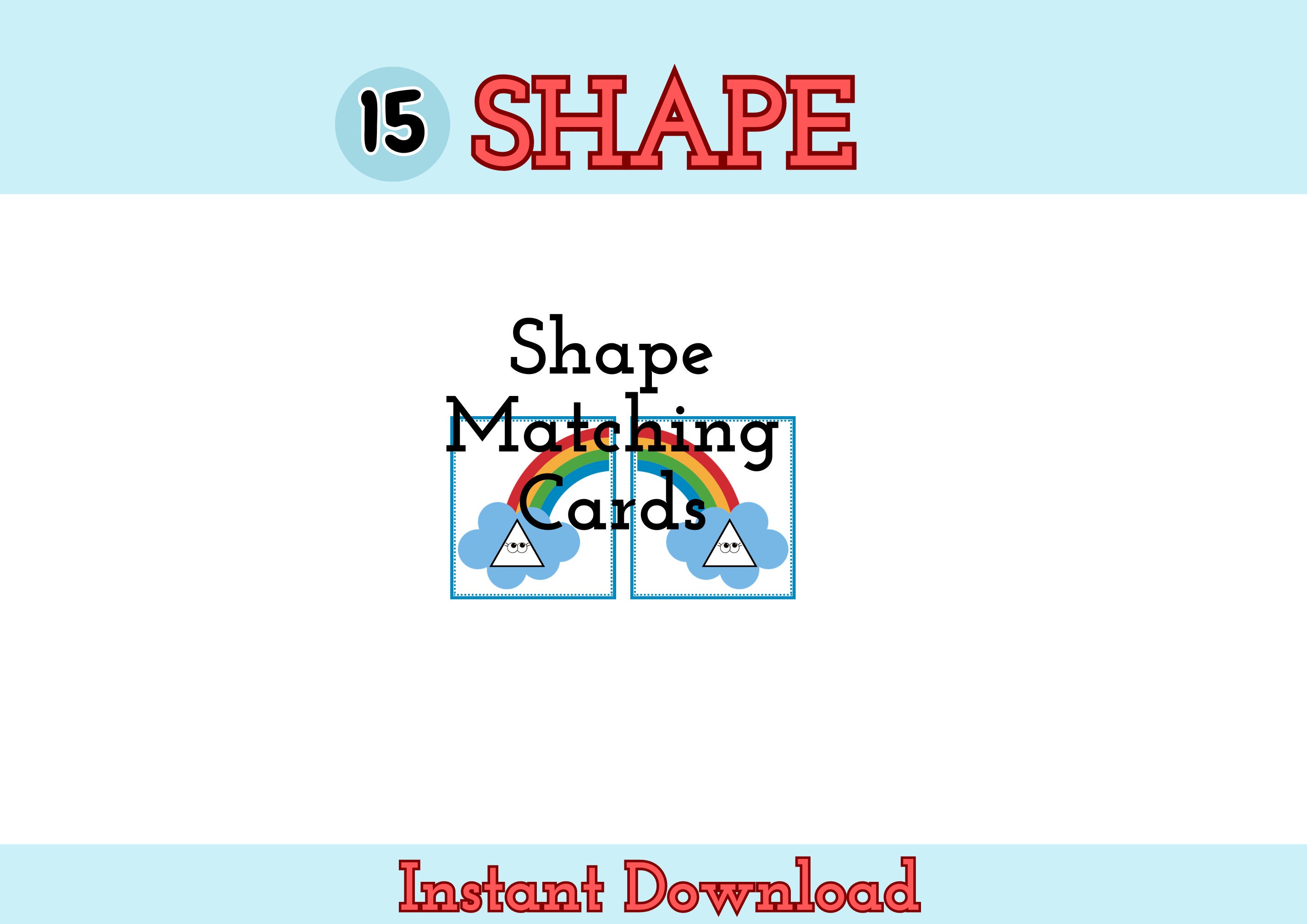 Shape Matching Game, Shape Matching Game, Fine Motor Skills - Etsy