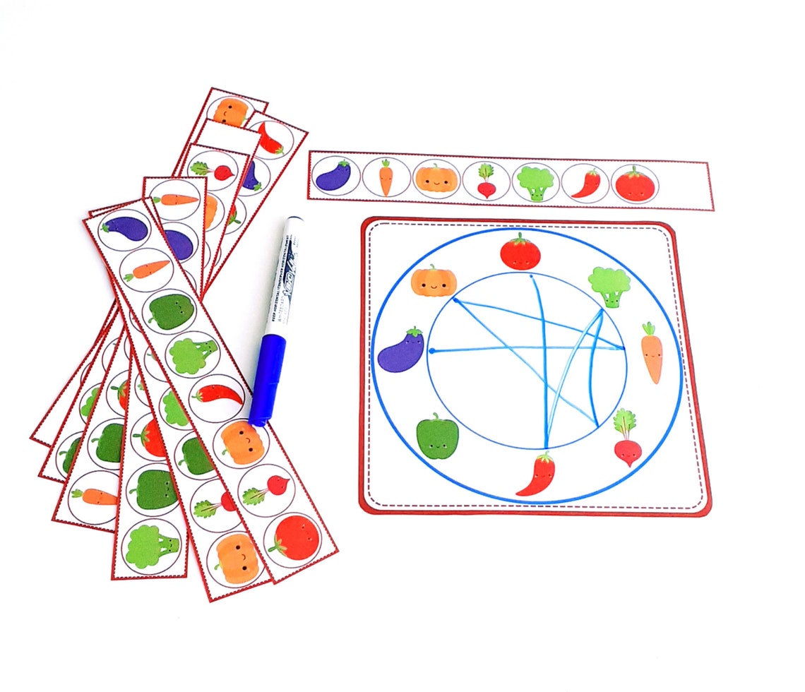 Vegetable Wheel Activity Fruit and Vegetable Matching - Etsy