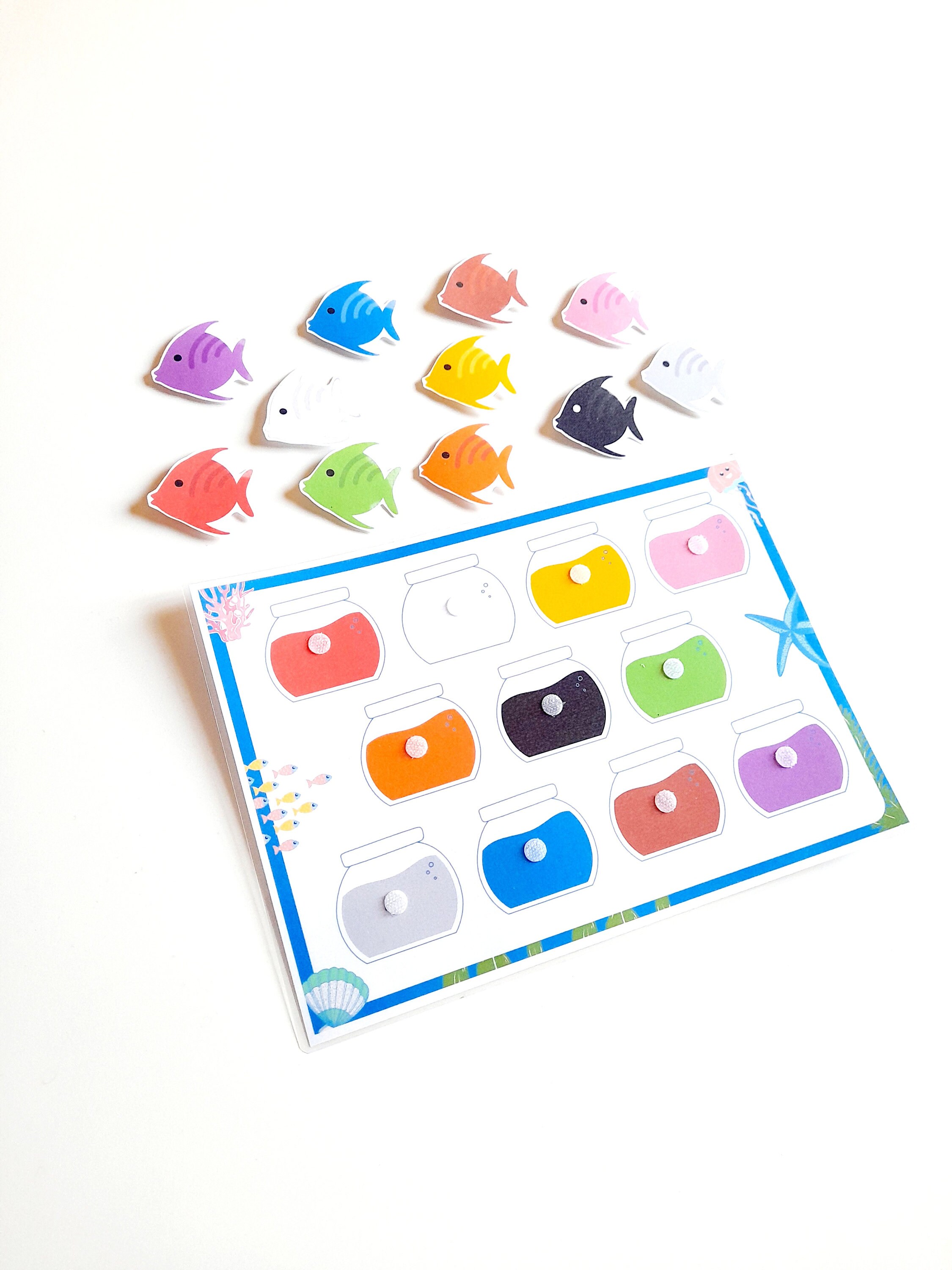 Color Activity With Fish Fine Motor Activities for Toddlers - Etsy