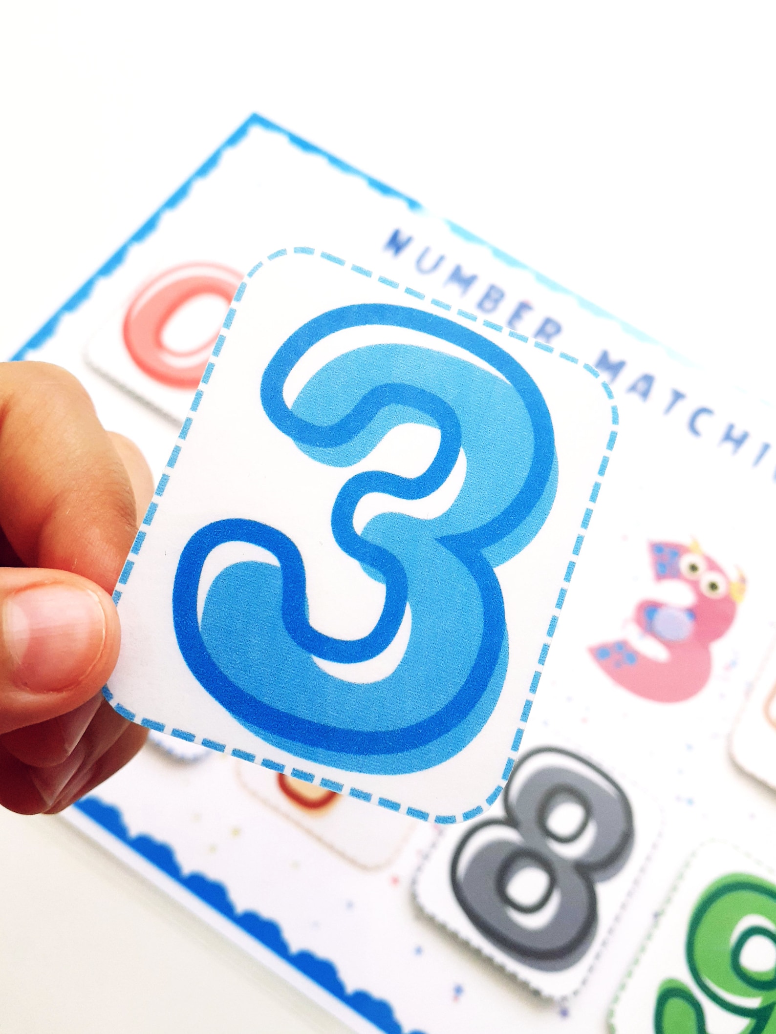 Learn Numbers 1 to 10, Number Matching Game - Etsy