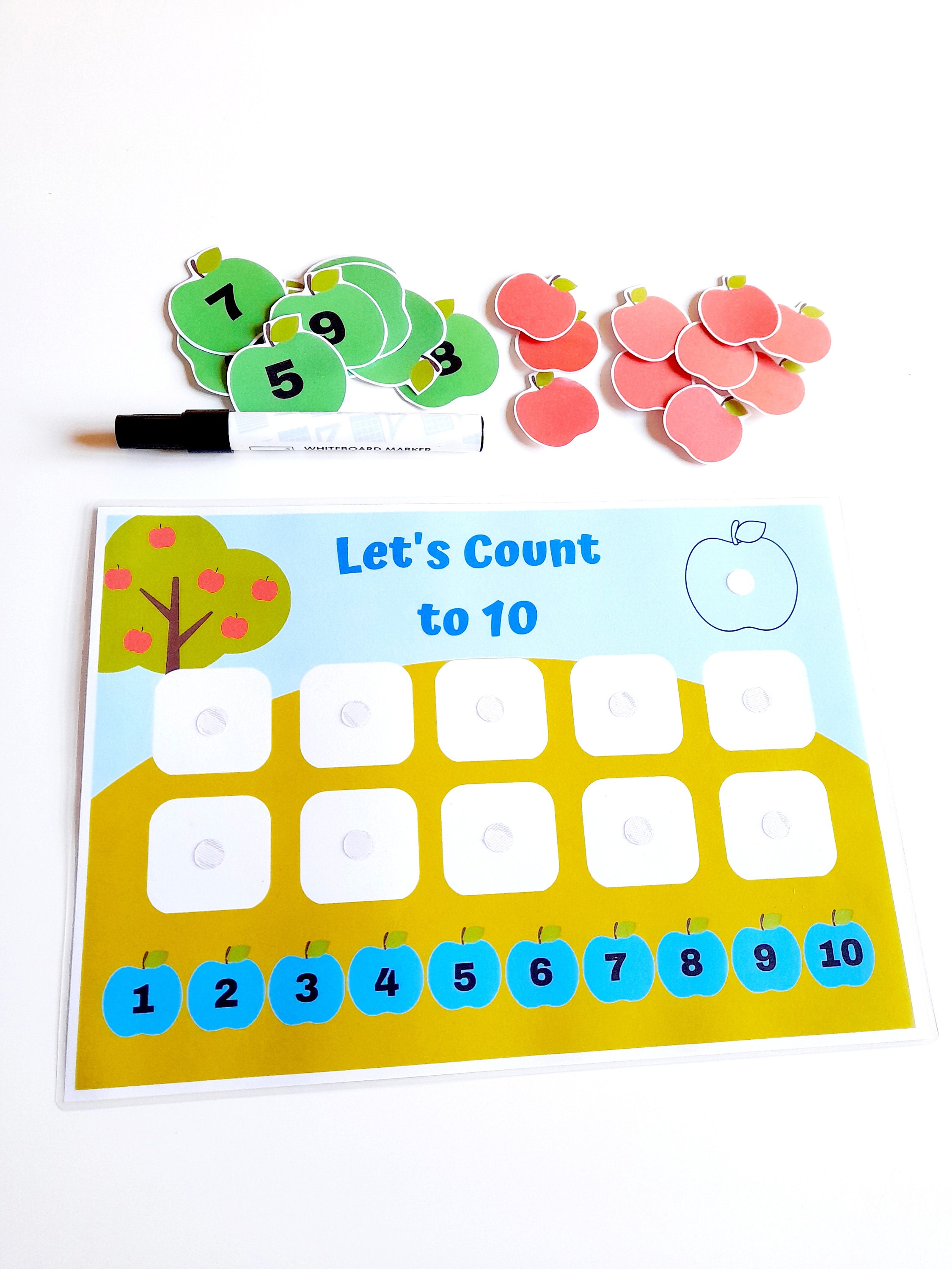 Apple Counting Activity Numbers 1 to 10 Count for Kids - Etsy