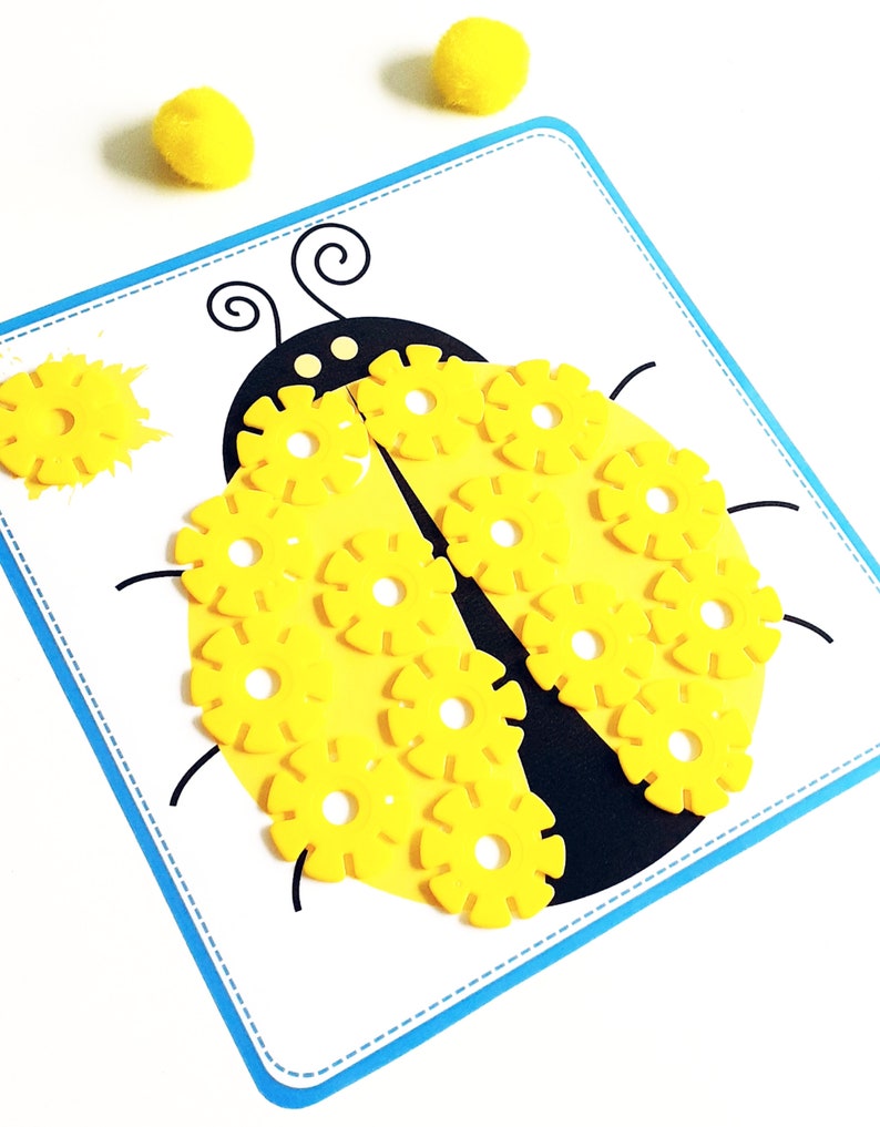 Ladybug Color Sorting Sorting Color Fine Motor Skills Home - Etsy