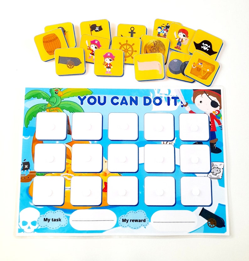 Pirate Reward Chart Printable Behaviour Chart Responsibility - Etsy