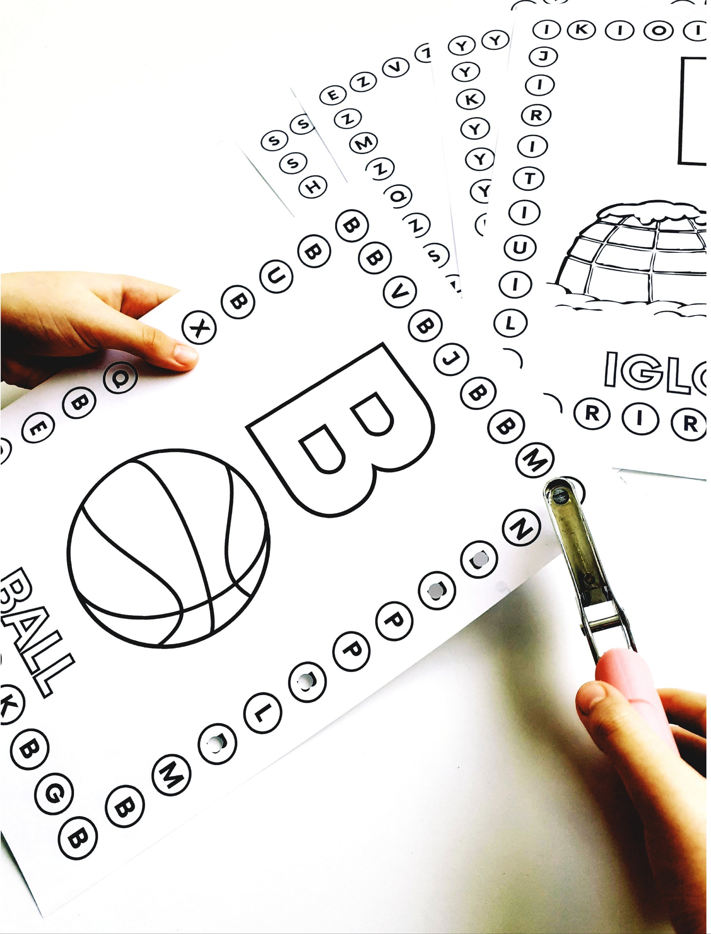 Alphabet Worksheet and Beginning Sound Activity, Fine Motor Activity - Etsy