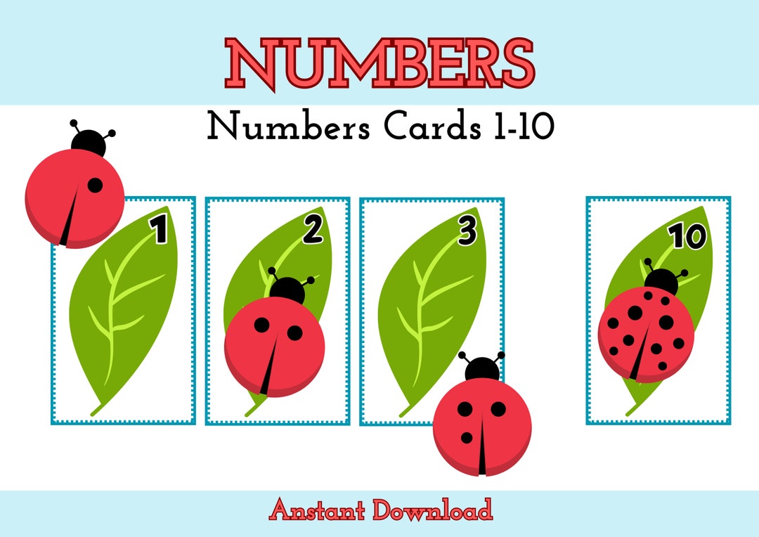 Number Flash Cards Number Matching Game Printable Learning - Etsy