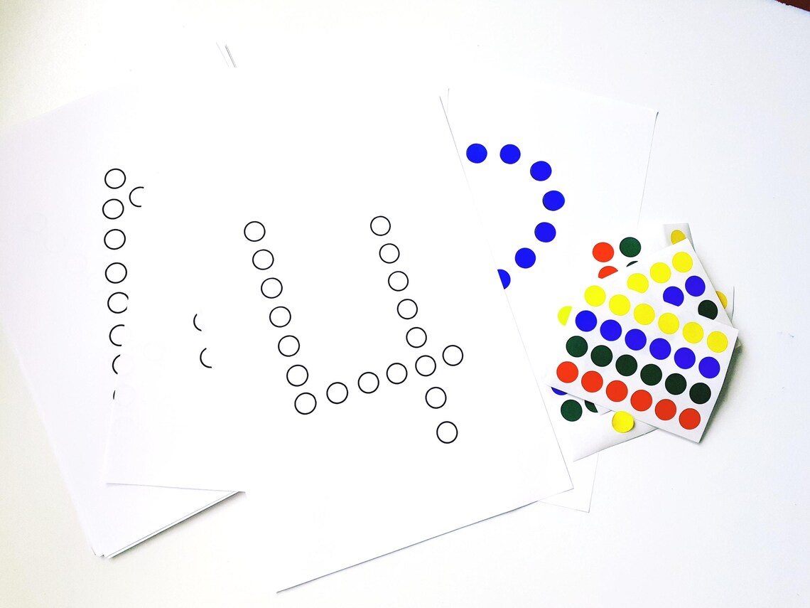 Number Dot Sticker Activity and Printable Learning Numbers. - Etsy