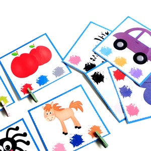 Color Matching Printable, Fine Motor Activity - Etsy