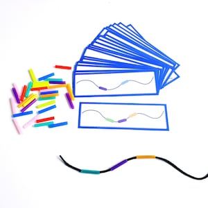 Straw Threading Repeating Pattern Activity and Fine Motor Skills for ...