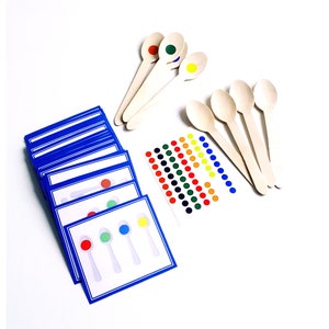 Spoon Pattern Activity, Color Matching Game - Etsy