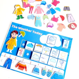 Child's Weather Chart and Printable Daily Calendar for Toddlers and ...