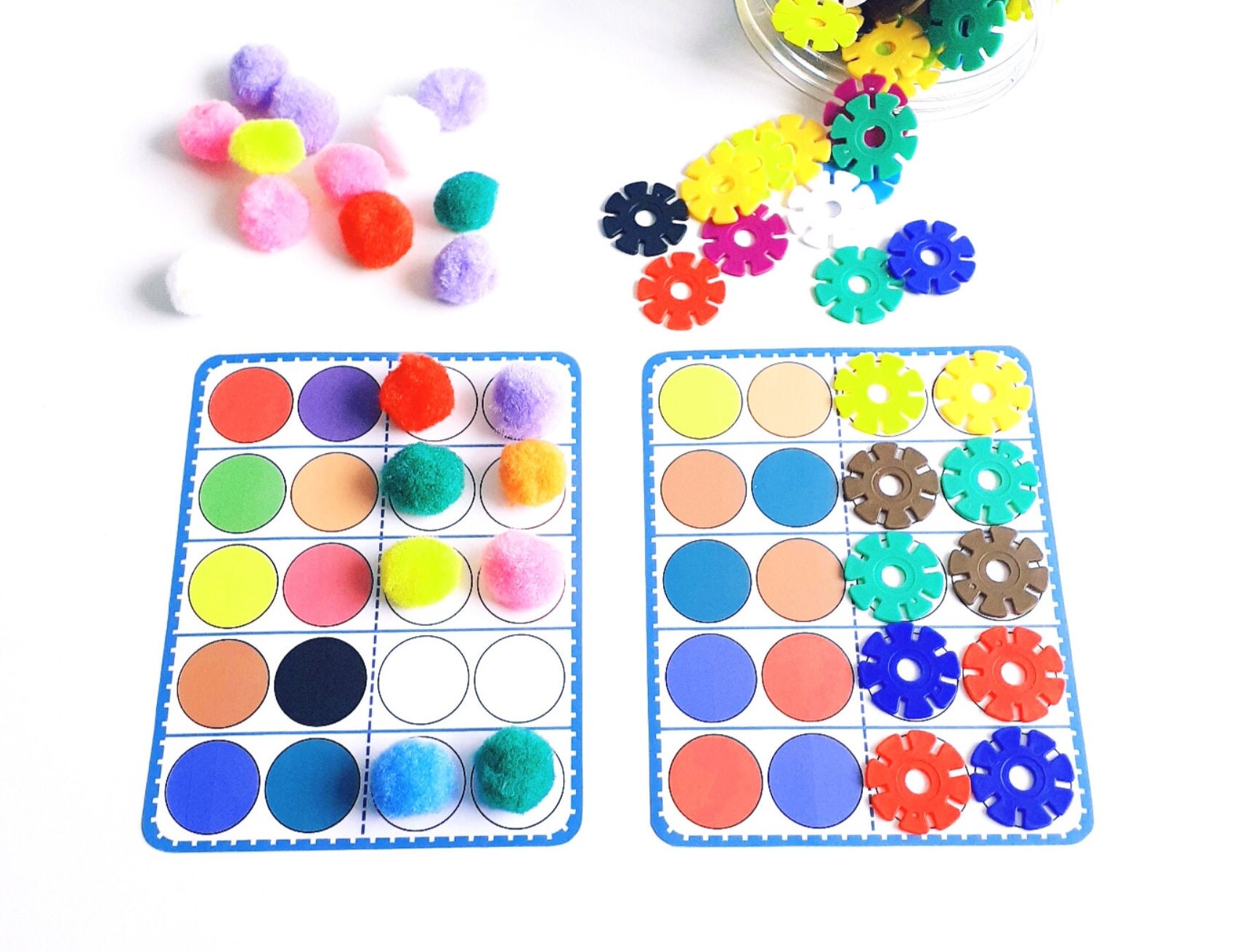 Color Matching Game, Fine Motor Skills - Etsy