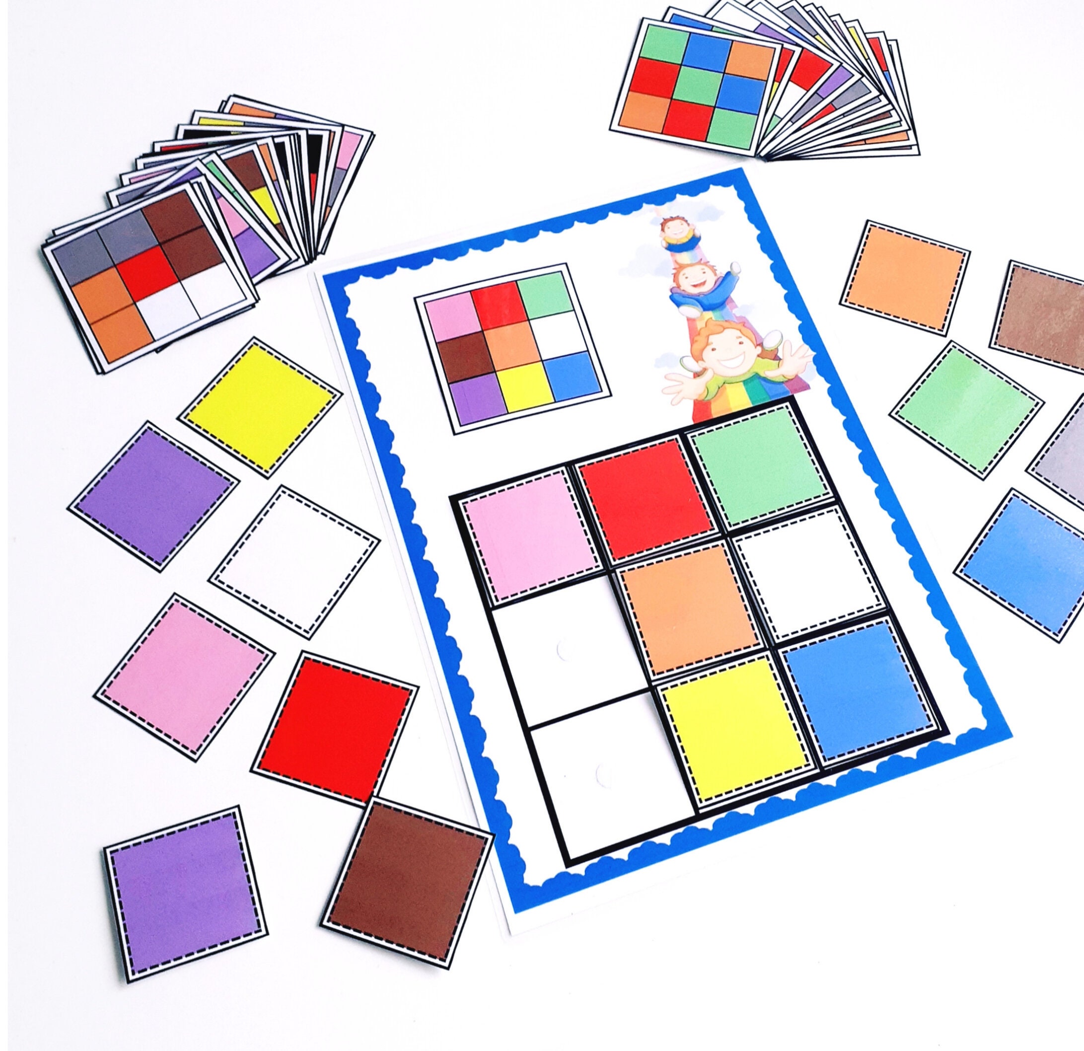 Color Pattern Activity, Fine Motor Skills, Color Matching Game ...