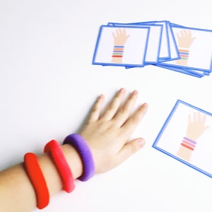Pattern Activity With Hair Ties, Fine Motor Skills, Homeschool ...