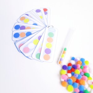 Color Activity With Pompoms, Fine Motor Activities for Toddlers and ...