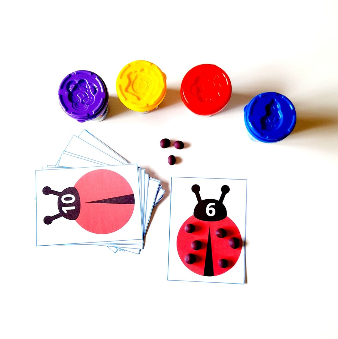 Play Dough Activity Mats, to Count 1 to 10, Kindergarten Worksheets ...